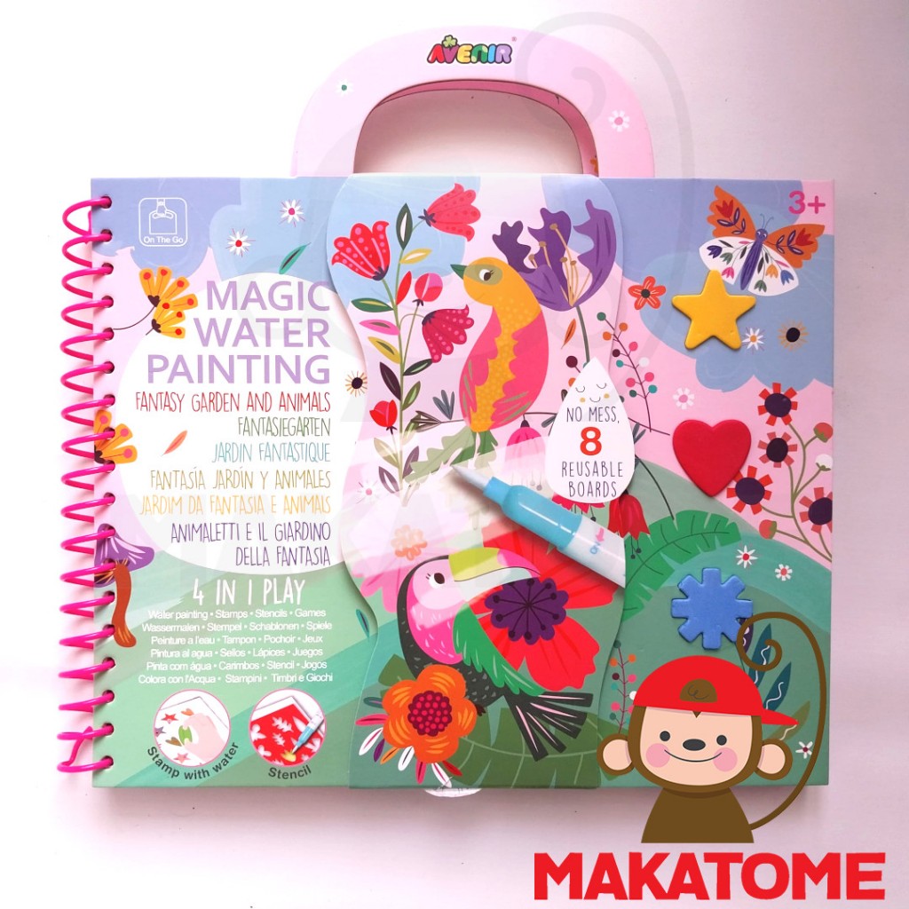 Jual Avenir magic water painting 4 in 1 Fantasy Garden and animals ...