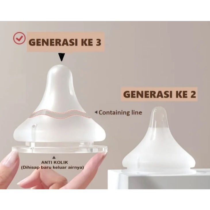 Jual Dot Nipple PIGEON Peristaltic Plus GEN 3 Botol Susu Wide Neck ...
