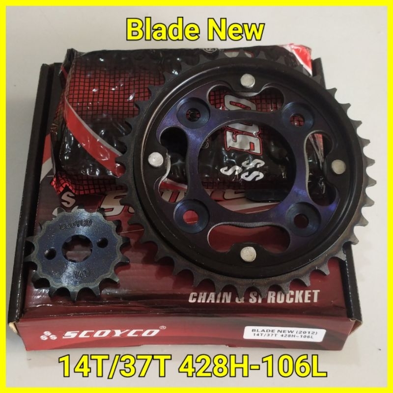 Jual Scoyco Paket Gear Set Blade New Revo Absolute Fit Fi Depan 14T ...