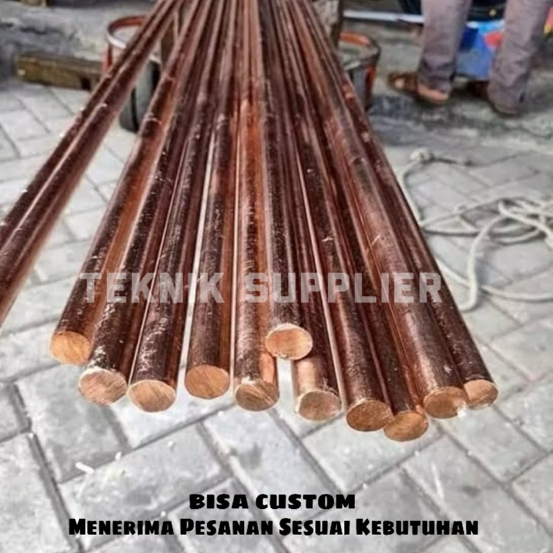 Jual Grounding Rod 12mm x 100mm Asli Tembaga / grounding rod / as ...