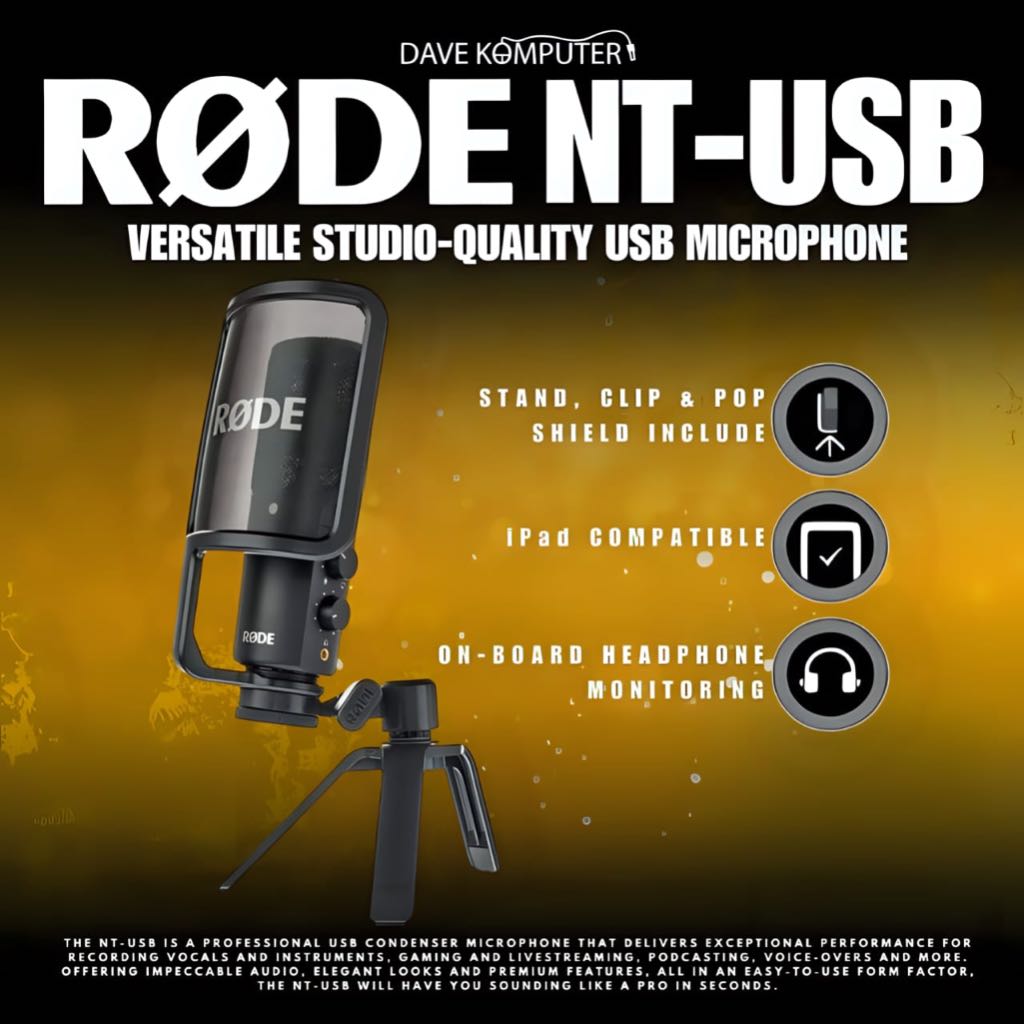 Jual Rode NT USB / NT-USB Condenser USB Microphone | Shopee Indonesia