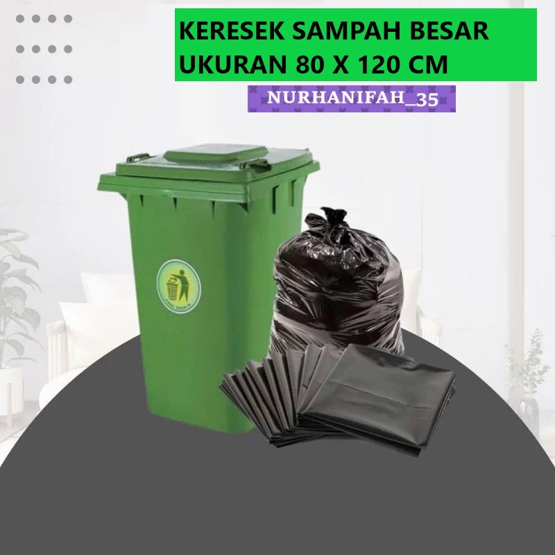 Jual Polybag Plastik Sampah TRASH BAG BESAR 80 X 120 CM Kantong Sampah ...