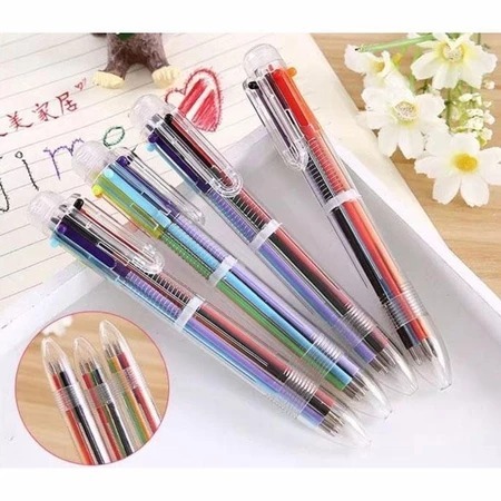 Jual Pulpen 6 in 1 Pena Bolpoin Warna-Warni Multi Colored Pen - Multi ...