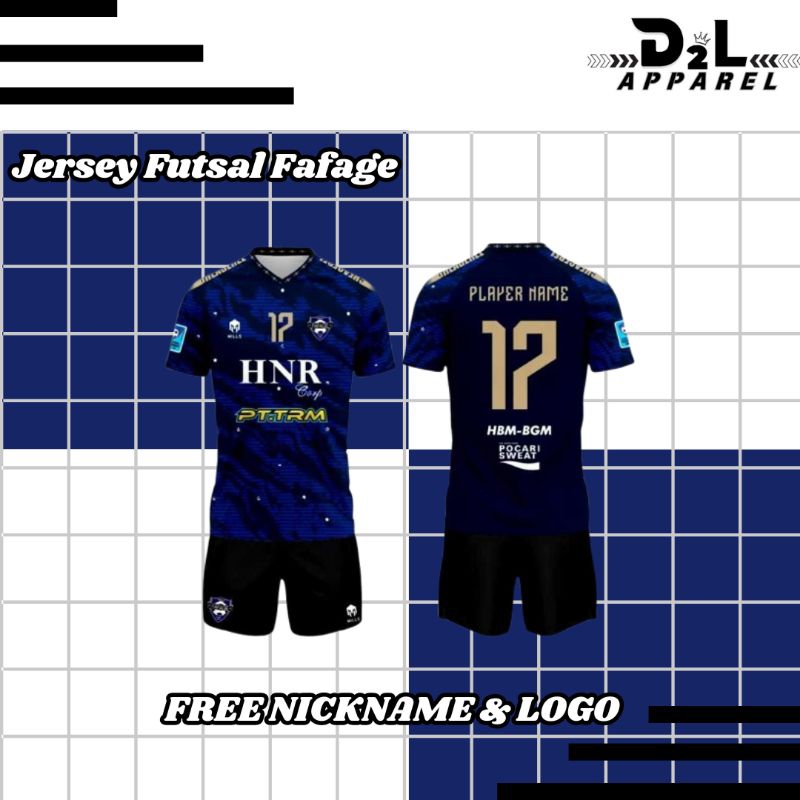 Jual Jersey Futsal Fafage New Free Nickname dan Logo | Shopee Indonesia