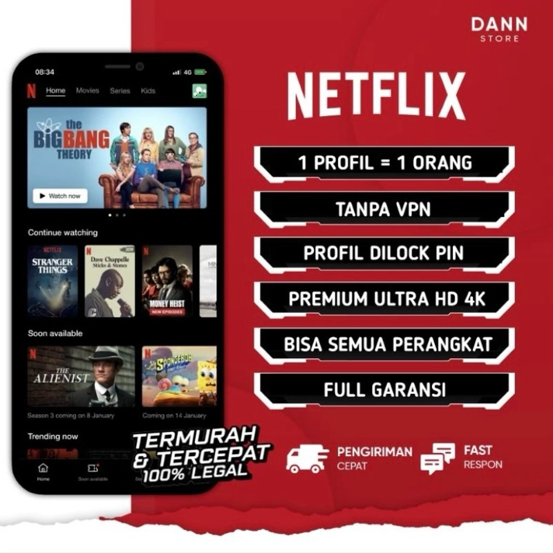 Jual NETFLIX 1-3 BULAN PREMIUMMEEEE UHD 4K TANPA VPN PUAS ANTI HOLD FULL GARANSI | Shopee Indonesia