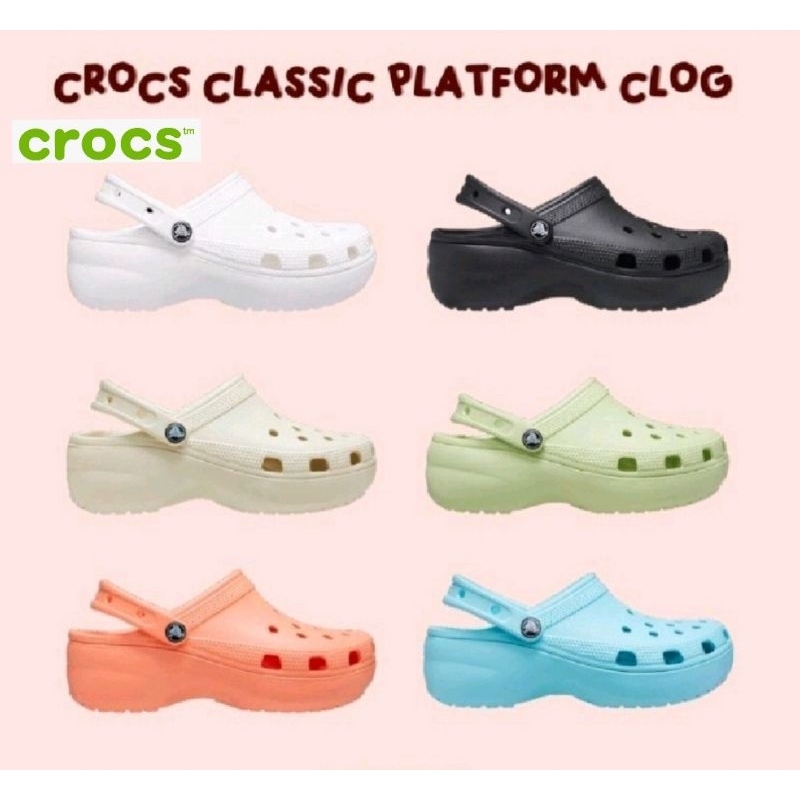 Jual crocs Platform Clog / crocs Classic platform clog / Sandal Wanita ...