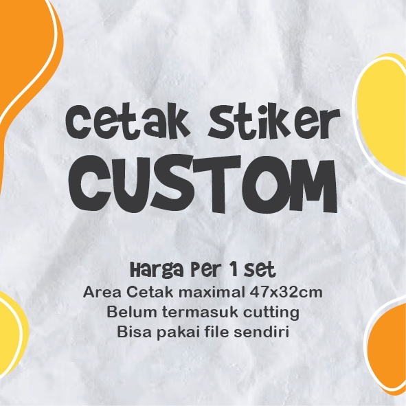 Jual CETAK STIKER CUSTOM CETAK UCAPAN KERTAS KARTON PRINT PREMIUM ...
