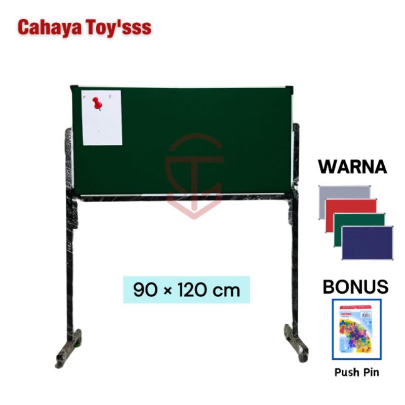 Jual Mading Karpet / Pin Board / Papan Pengumuman + Standing 90 × 120 ...