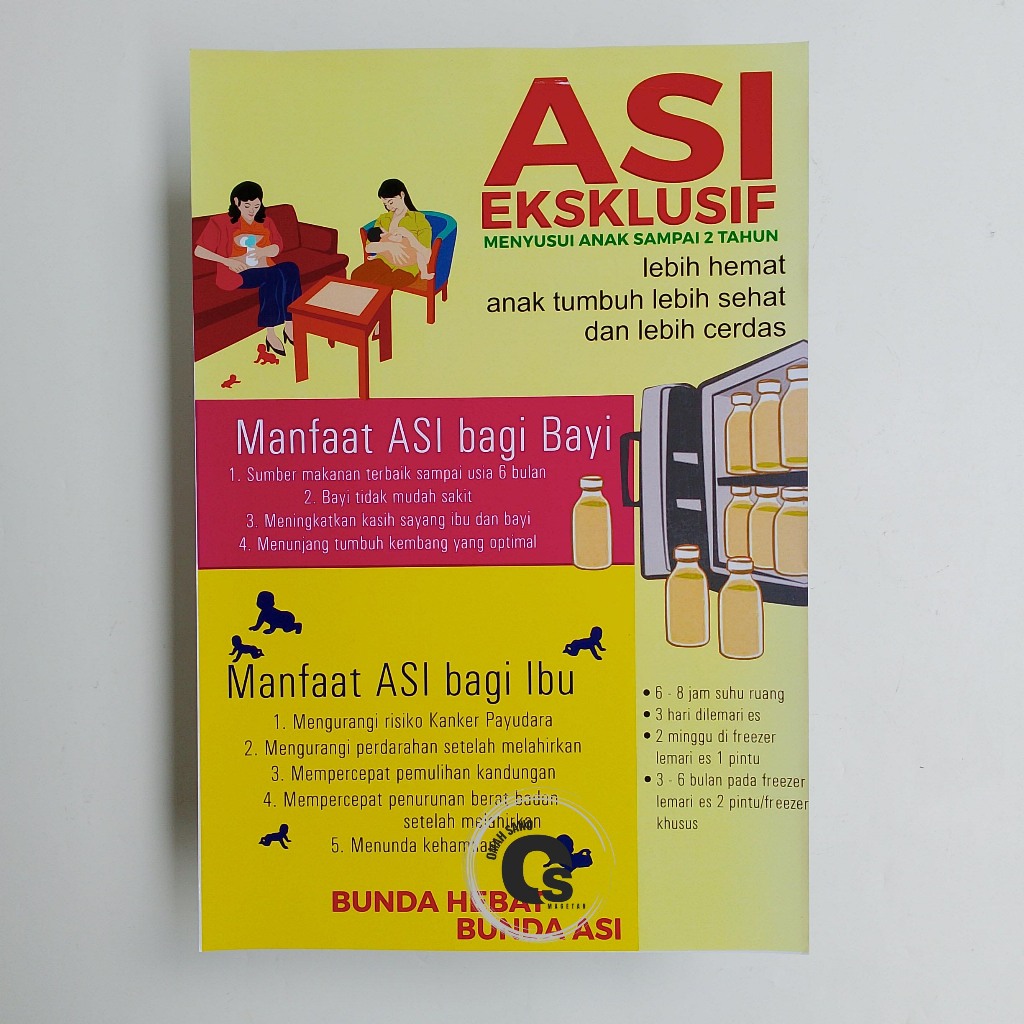 Jual Poster Asi Eksklusif - Poster Manfaat Asi Bagi Bayi - Poster Gizi ...