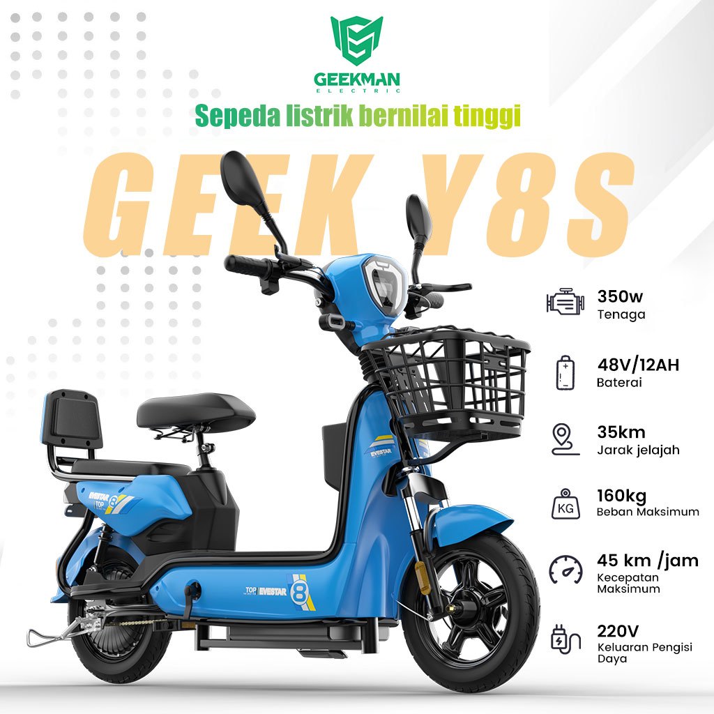 Jual Sepeda Listrik Geekman 45kg 48V12ah Garansi Produsen | Shopee ...
