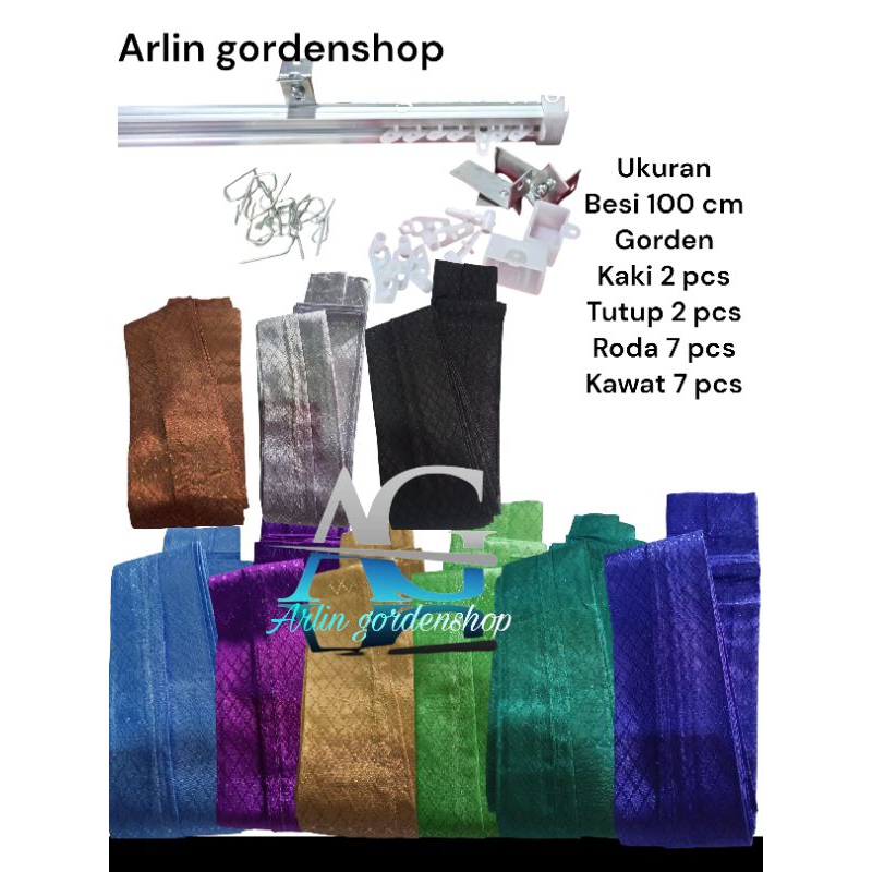 Jual gorden 1 set lengkap | gorden 1 paket sama besinya | gorden polos ...
