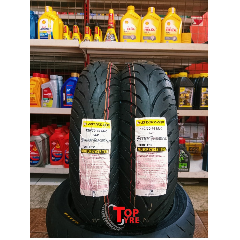 Jual PAKET BAN MOTOR XMAX RING 15 // DUNLOP SCOOT SMART 2F 120/70-15 ...