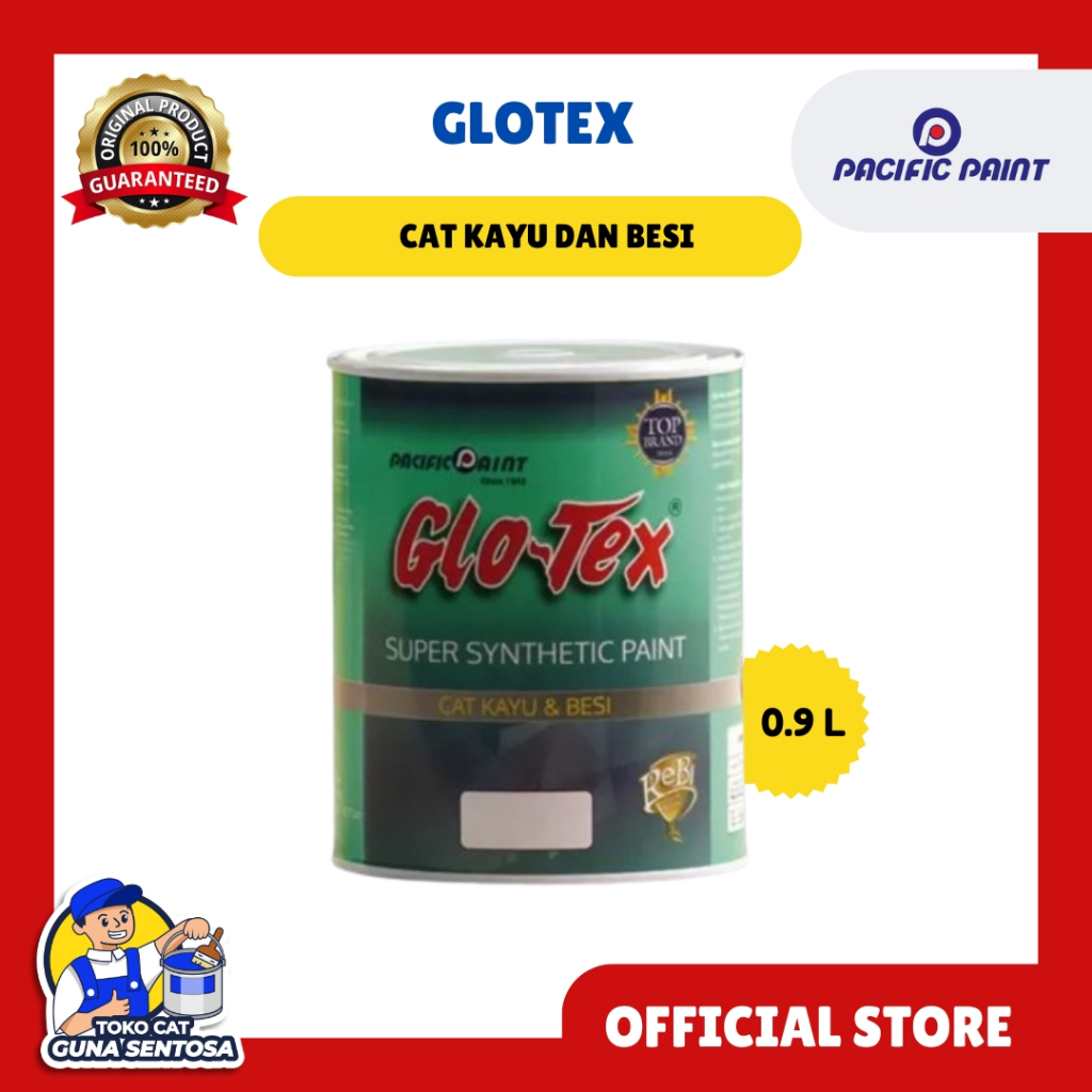 Jual GLOTEX SUPER SYNTHETIC PAINT - CAT ( KAYU & BESI ) - 1 L | Shopee ...