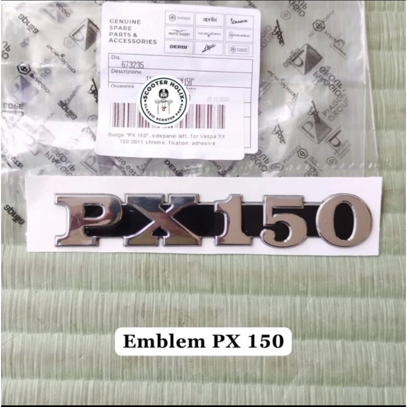 Jual Emblem Piaggio PX 150 utk Tepong Kiri PX | Shopee Indonesia