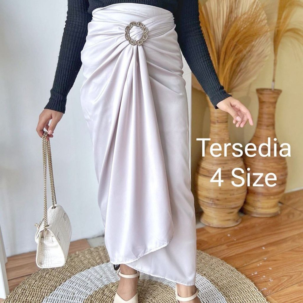 Jual Rok Lilit Satin Wrap Skirt Rok Lilit Polos | Shopee Indonesia
