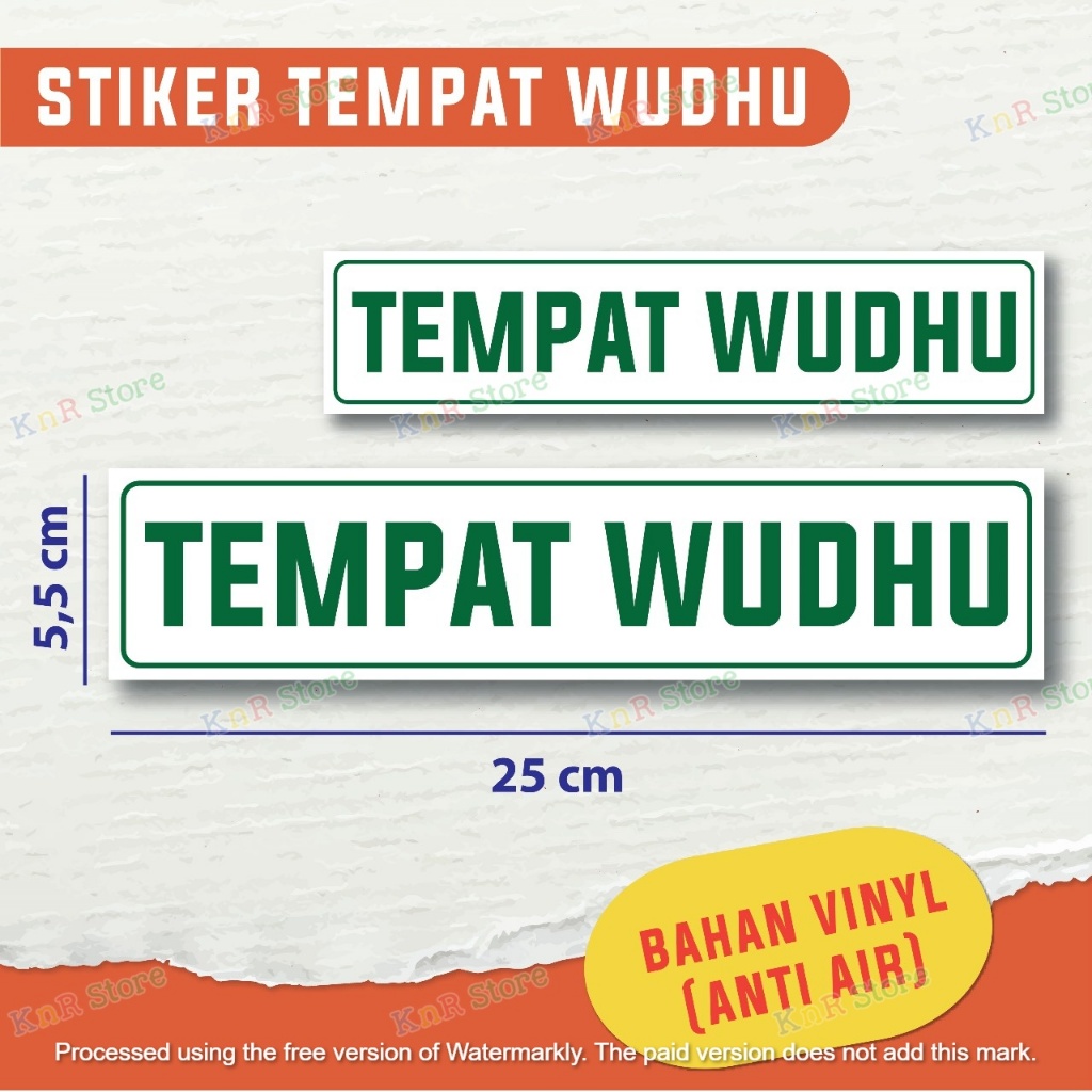 Jual STICKER SIGN LABEL TEMPAT WUDHU WATERPROOF | Shopee Indonesia