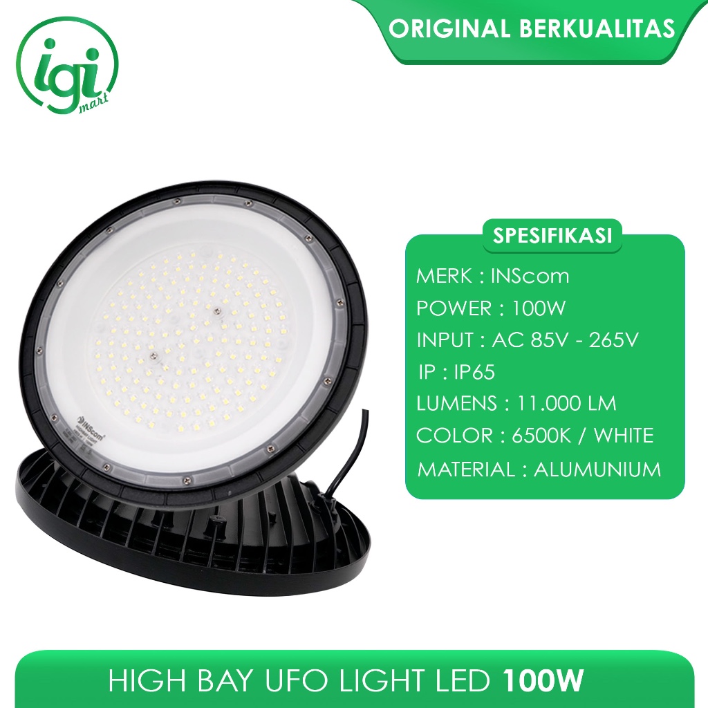 Jual LAMPU LED HIGH BAY UFO 100W LED HIGHBAY LIGHT LAMPU SOROT GANTUNG ...