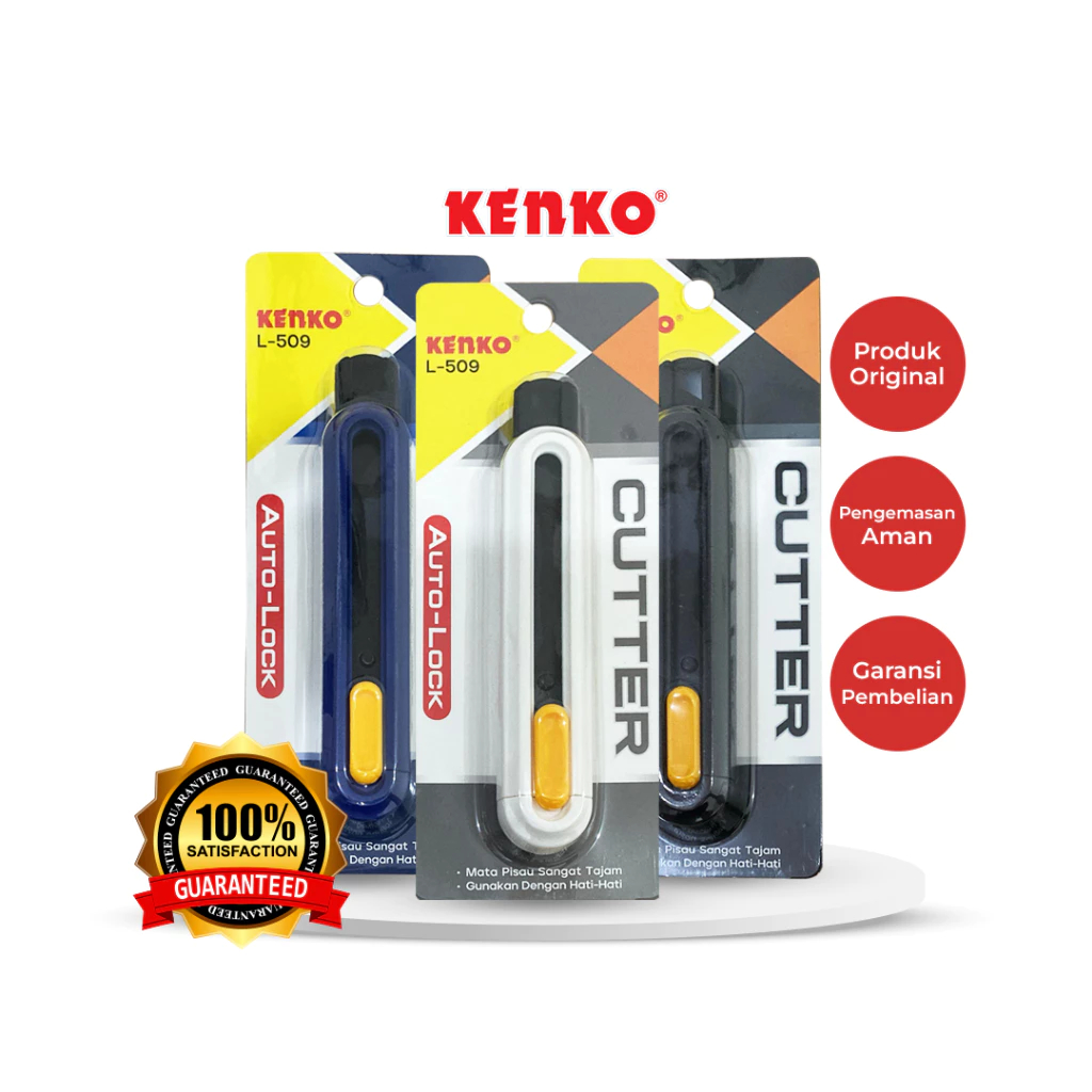 Jual Cutter Kenko Besar L-509 Auto Lock (Super Tajam) | Shopee Indonesia