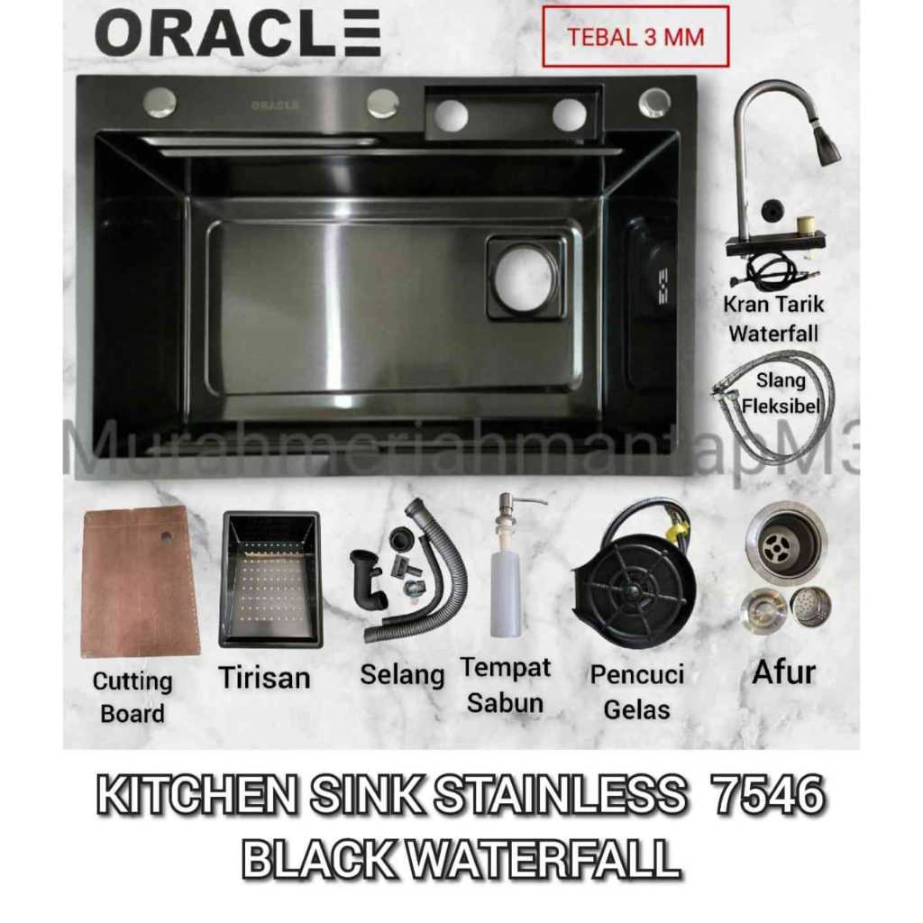 Jual (REGULER) KITCHEN SINK WATERFALL 7546 / BAK CUCI PIRING STAINLESS ...