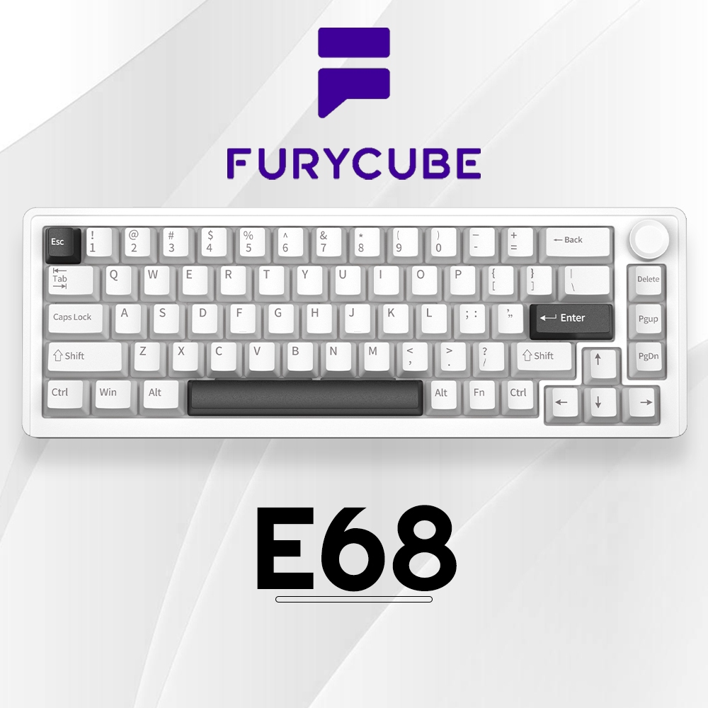 Jual FURYCUBE E68 Mechanical Keyboard CNC Aluminium Wireless Gaming Keyboard With Knob | Shopee ...