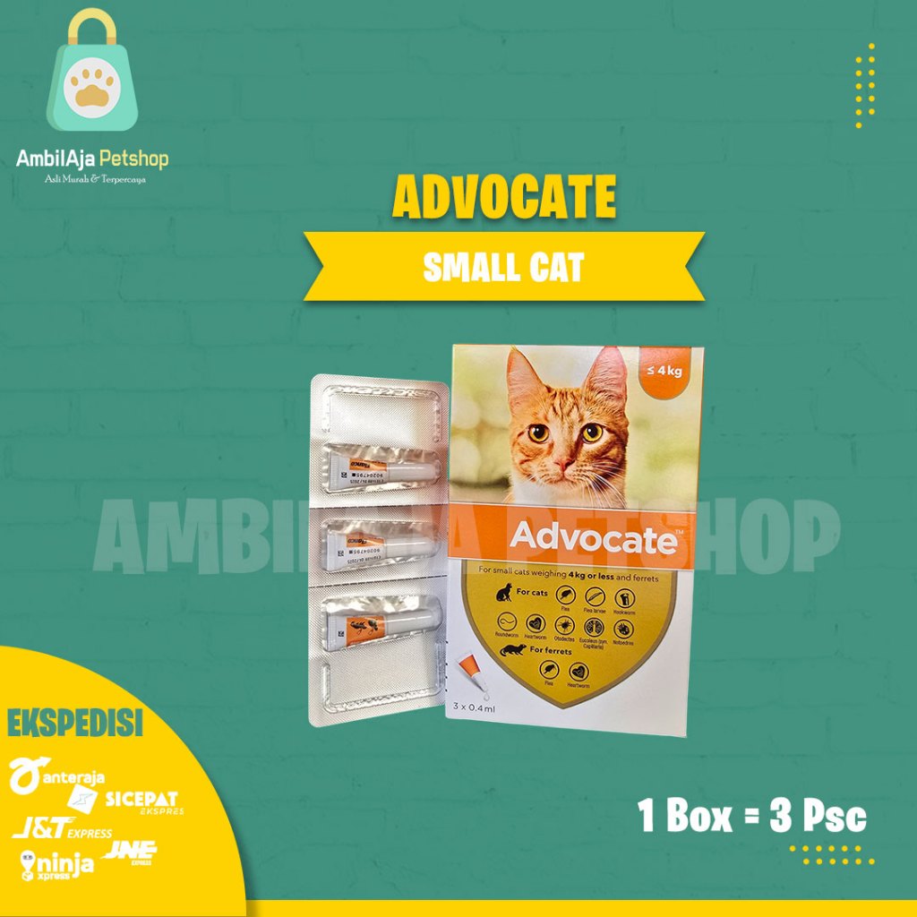 Jual ADVOCATE SMALL CAT - Obat Tetes Kutu Kucing Berat Badan Sampai 4kg ...
