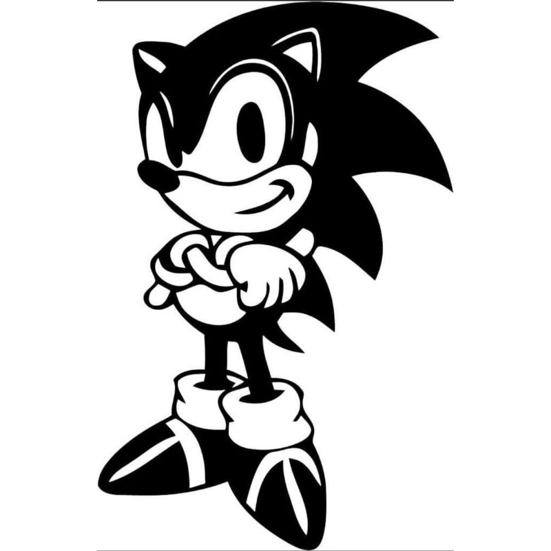 Jual stiker gambar Sonic tinggi 23cm, cutting sticker | Shopee Indonesia