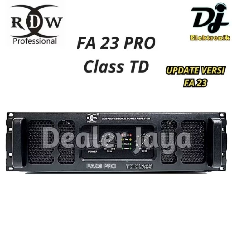 Jual Power Amplifier RDW FA 23 PRO / FA23 PRO (2 channel) | Shopee ...
