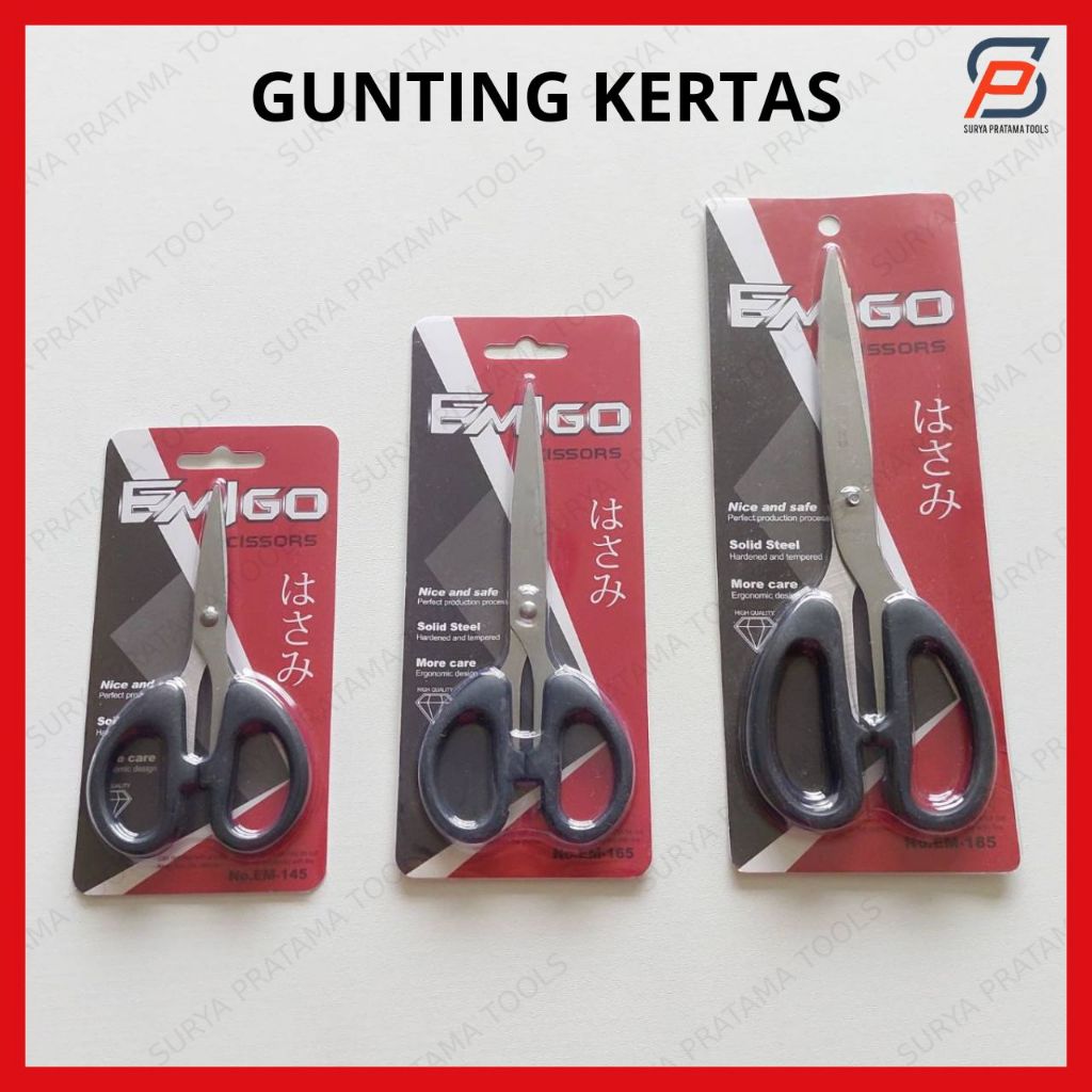 Jual Gunting Stainless Tajam Emigo / Gunting Kertas Kecil Sedang Besar ...