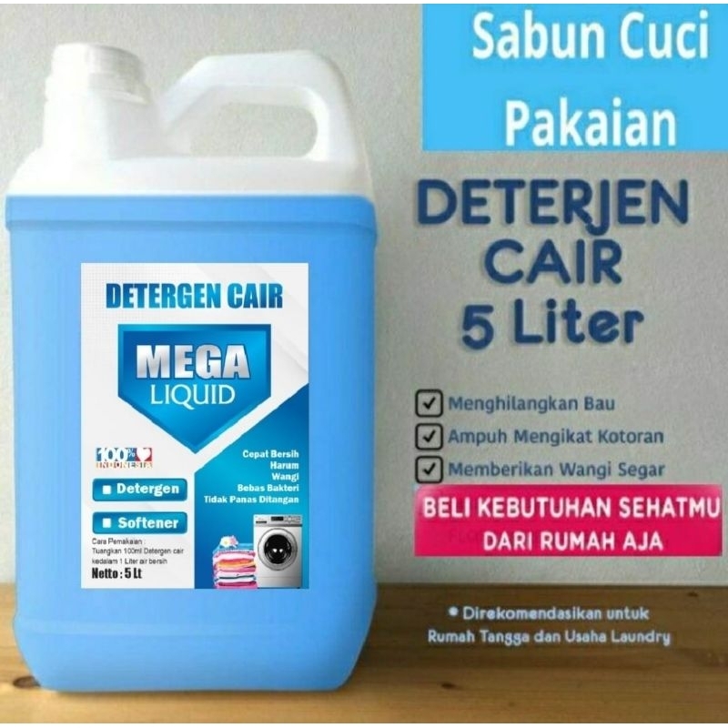 Jual deterjen cair blue 5liter wangi dan kental cocok untuk laundry ...