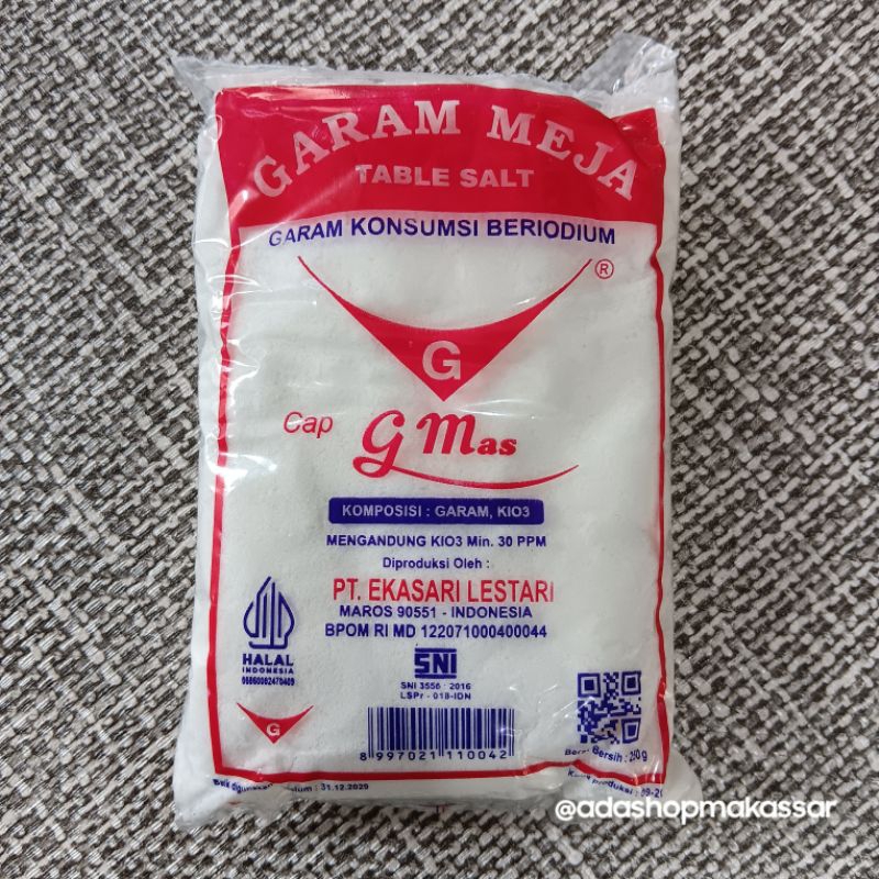 Jual Garam Meja Garam Halus / Garam Makan Garam Kasar Cap G Mas ...