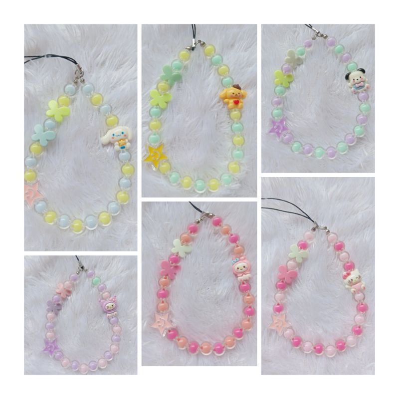 Jual Strap Handphone sanrio Gantungan Hp manik Strap Phone Sanrio ...