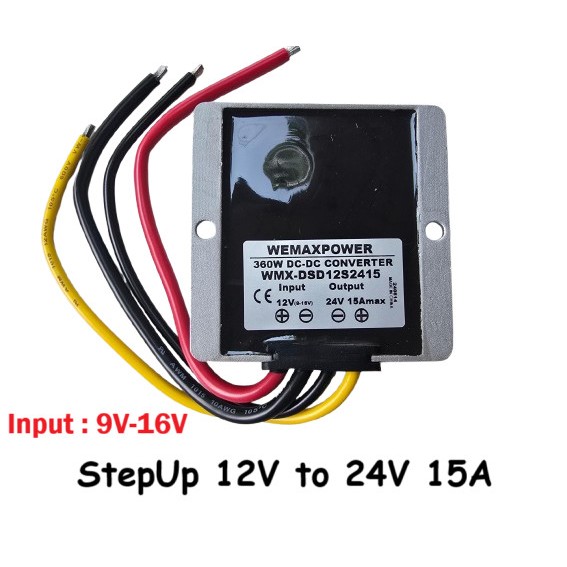 Jual StepUp Step up Converter 12Volt to 24Volt 15Amper 12V to 24V 15A ...