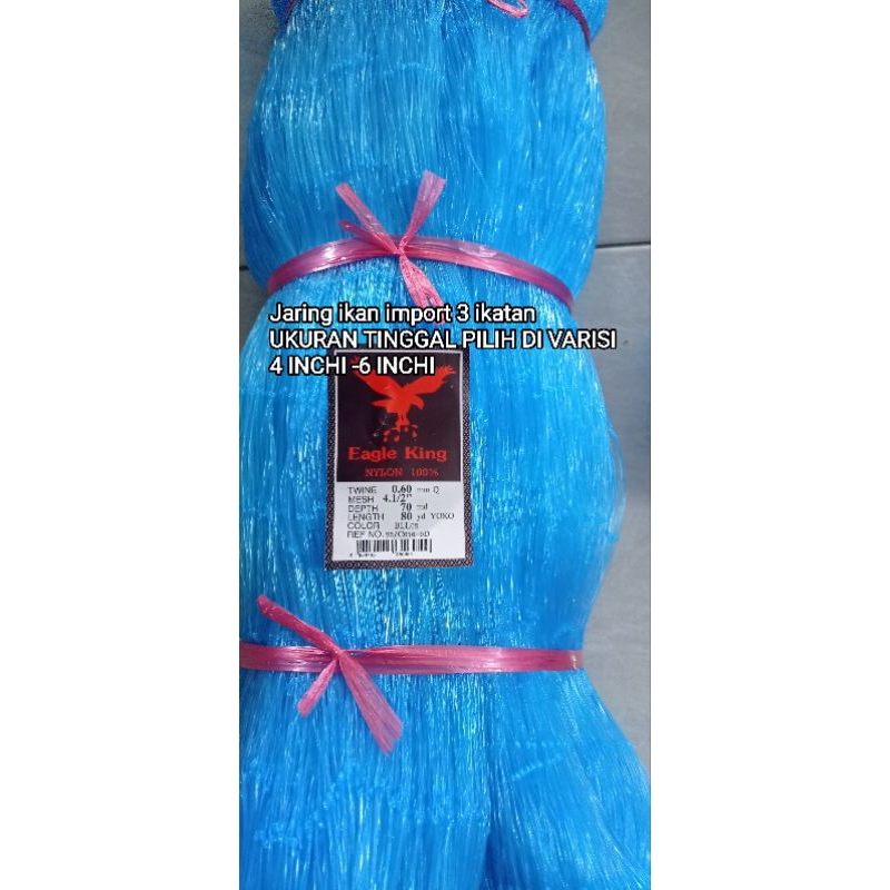 Jual Jaring ikan import eagle king 0.60 70md/80yds yoko UKURAN LUBANG ...