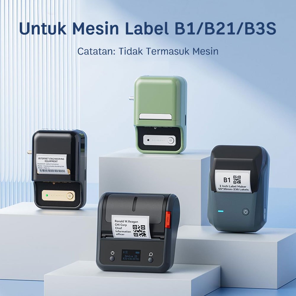 Jual NIIMBOT B21/B3S/B1 STIKER LABEL BUNDAR PUTIH, LABEL HARGA UNTUK ...