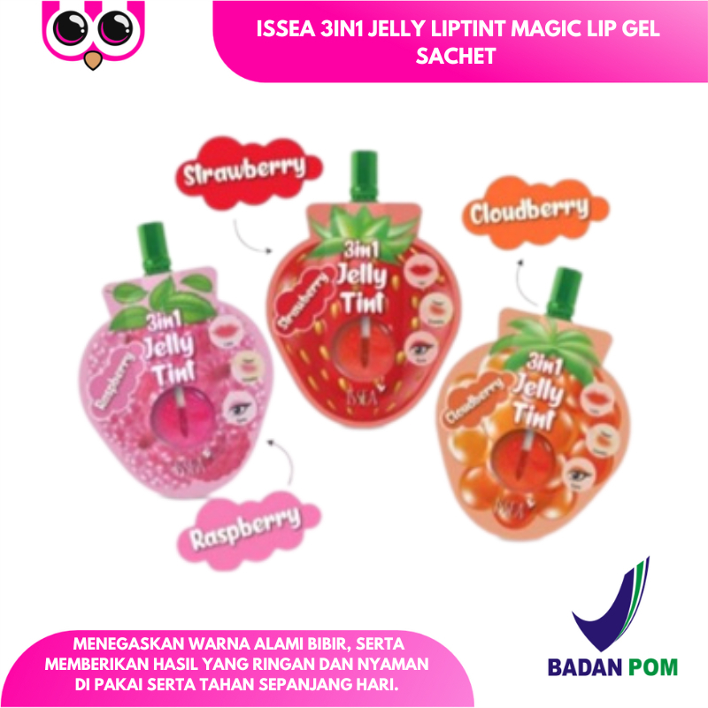 Jual ISSEA 3IN1 JELLY LIPTINT MAGIC LIP GEL SACHET LIPGLOSS | Shopee ...