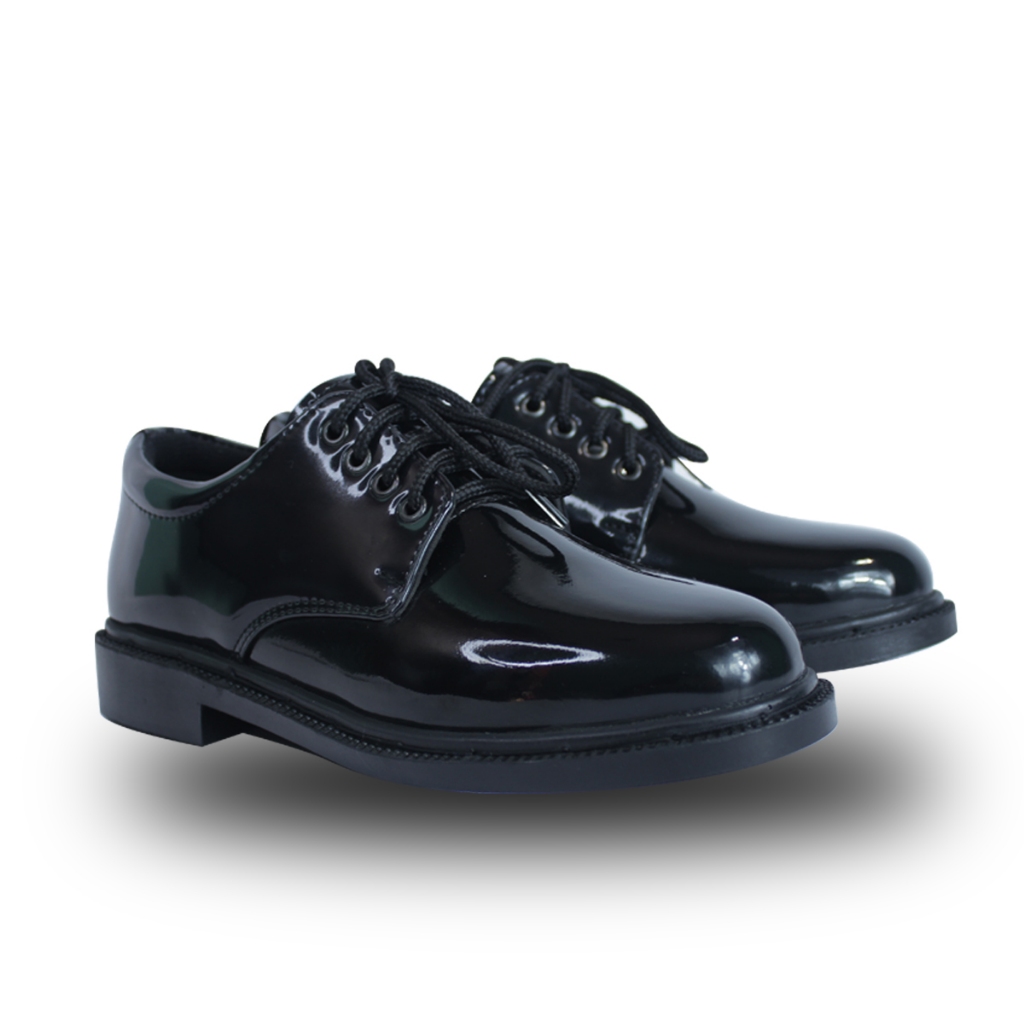 Jual Sepatu PDH Pendek 01 TNI AD Hitam Mengkilap Pria Sepatu Kerja ...