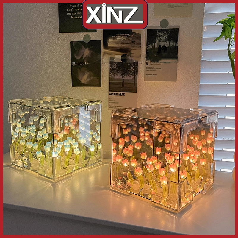 Jual XiNZ DIY Led Tulip Lampu Malam Cermin Lampu Dekorasi Kamar Tidur ...
