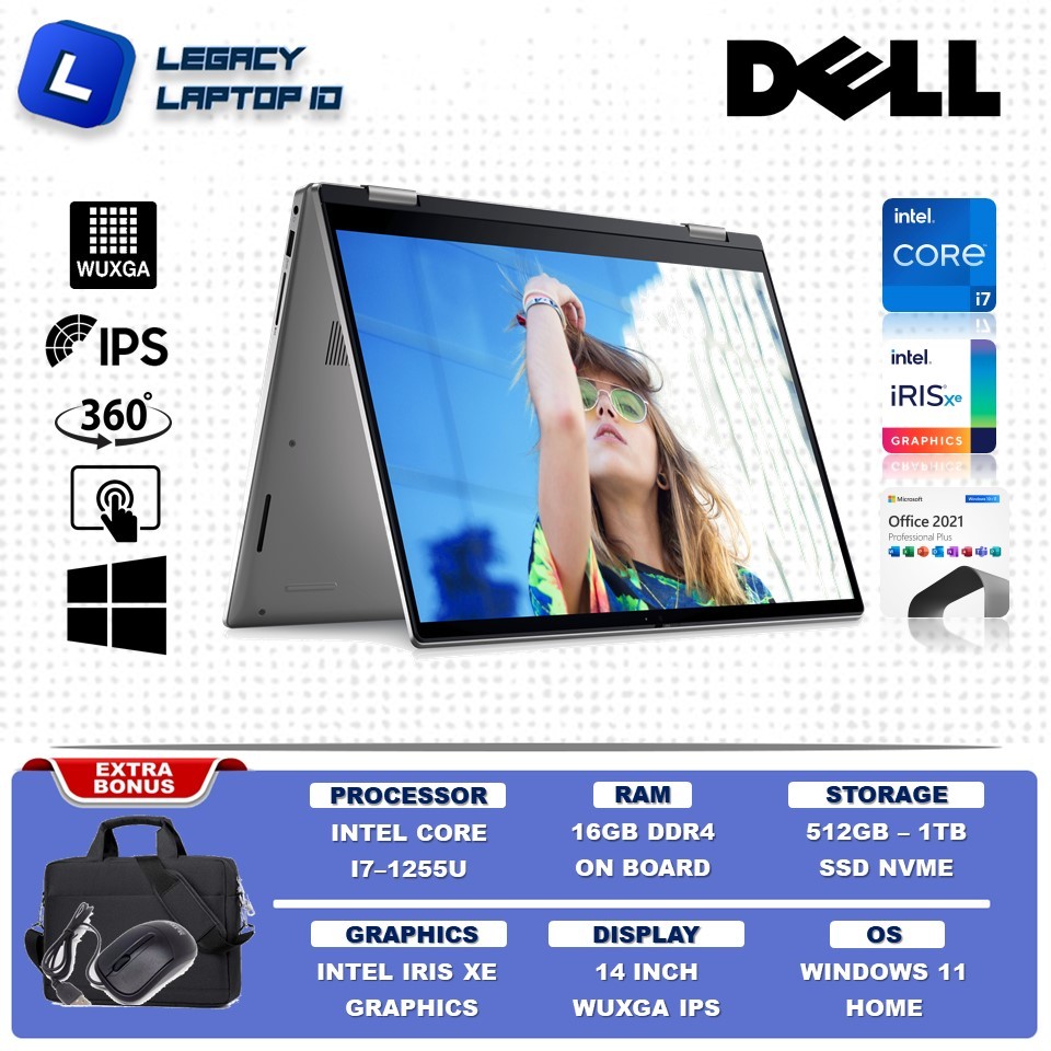 Jual Laptop Dell Inspiron 14 7420 2in1 Intel Core i7 1225U 16GB 1TB SSD ...