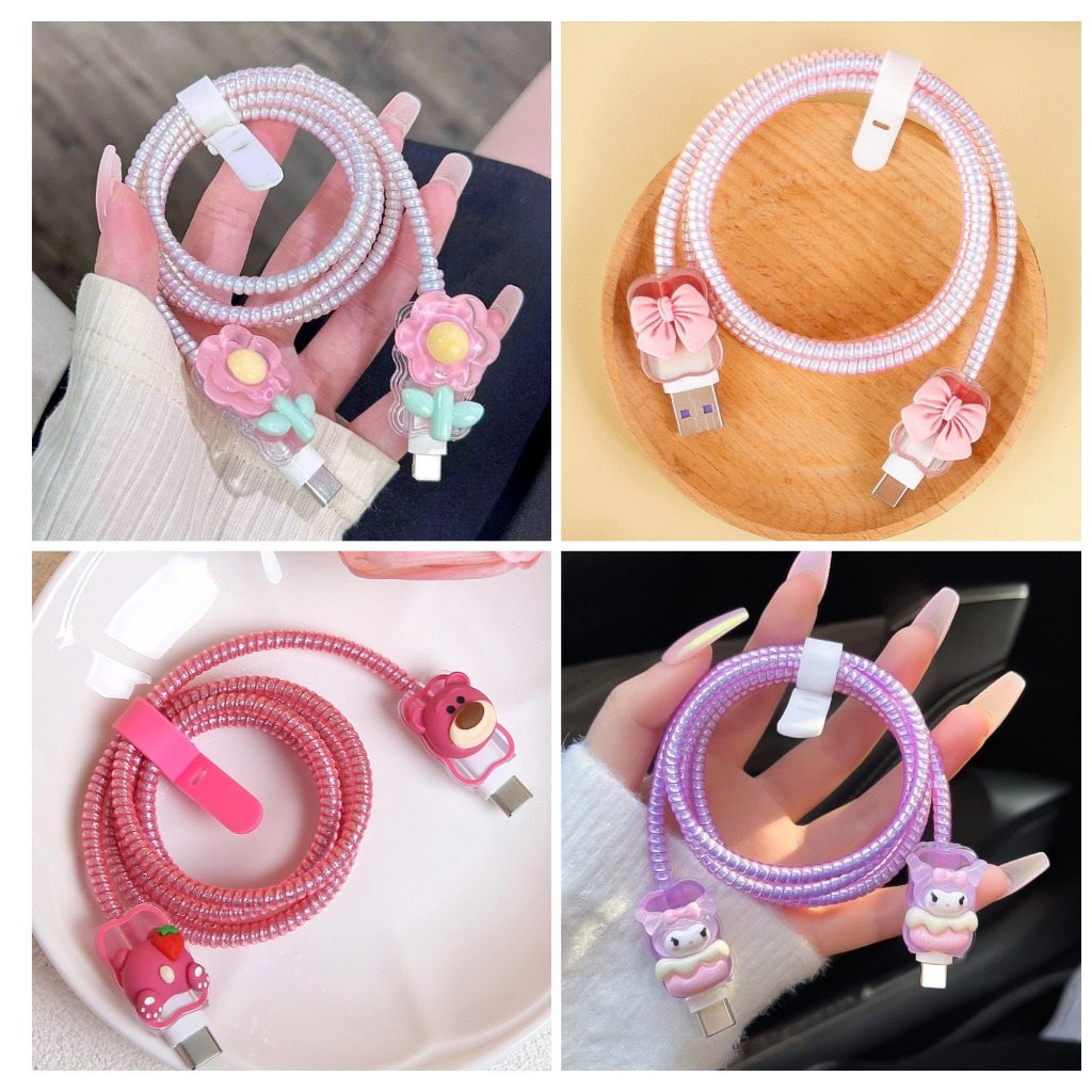 Jual Pelindung Kabel Charger Data Lucu LOTSO Kuromi Perlindungan Kabel ...