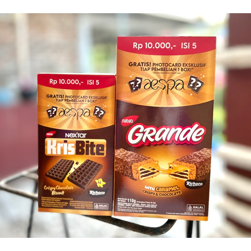 Jual KRISBITE AESPA | GRANDE AESPA CRISPY CHOCOLATE BISCUIT ISI 5pcs ...