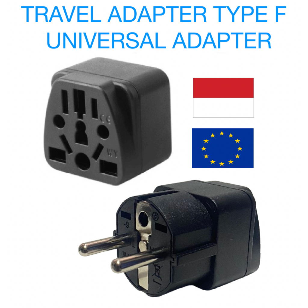 Jual Colokan Steker Travel Adapter Konverter Ke Indonesia Uni Eropa ...