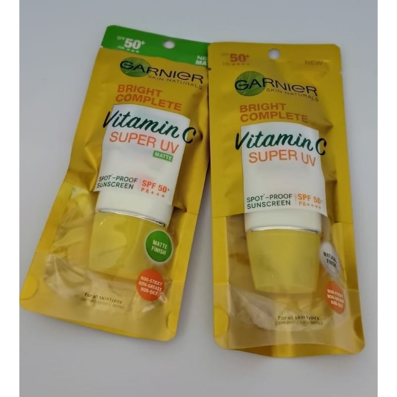Jual GARNIER BRIGHT COMPLETE VITAMIN C SUPER UV SPF 50 MATTE | Shopee ...