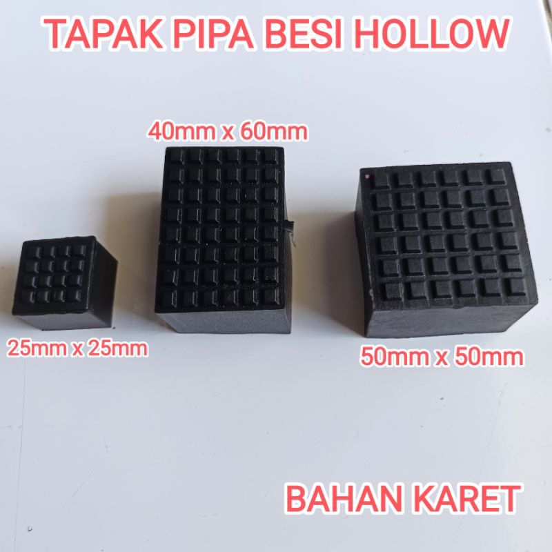 Jual TAPAK PIPA BESI HOLLOW | KARET TAPAK HOLLOW SEGI | TUTUP BESI ...