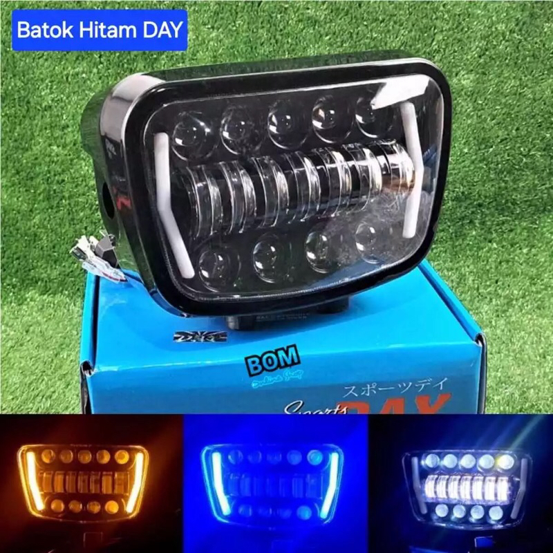 Jual LAMPU DEPAN LED RX KING DAY KOTAK OVAL GL 100 GL MAX TIGER RX-S ...
