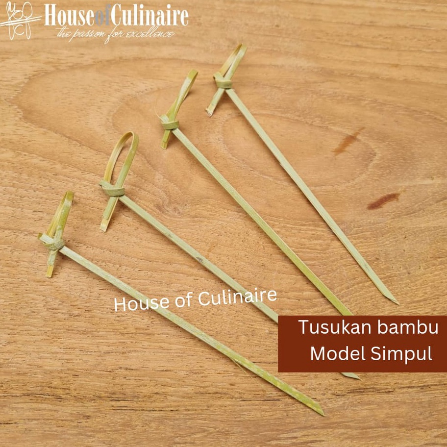 Jual Tusukan Bambu Cocktail Mocktail Model Simpul Tusukan Buah Skewer ...
