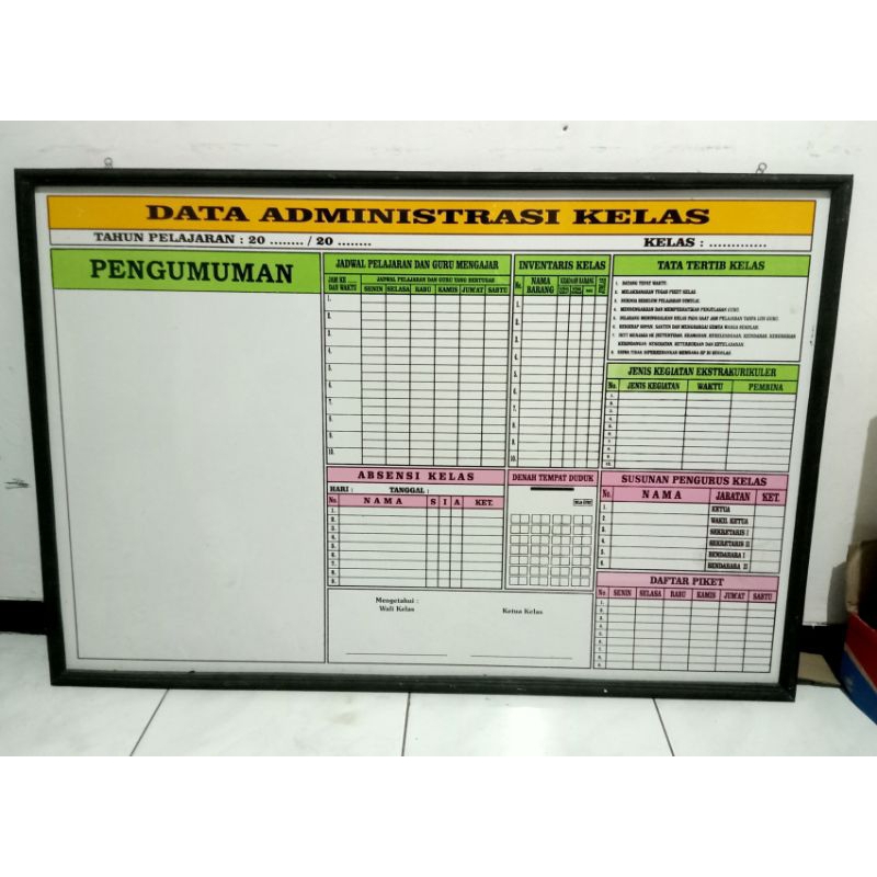 Jual PAPAN DATA | Data Administrasi Kelas | Shopee Indonesia