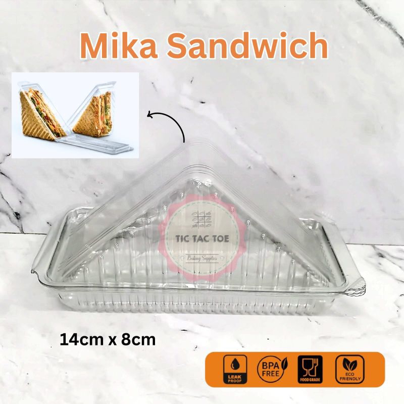 Jual Mika Sandwich Segitiga/Mika Roti Segitiga/Tray Sandwich @10pcs ...