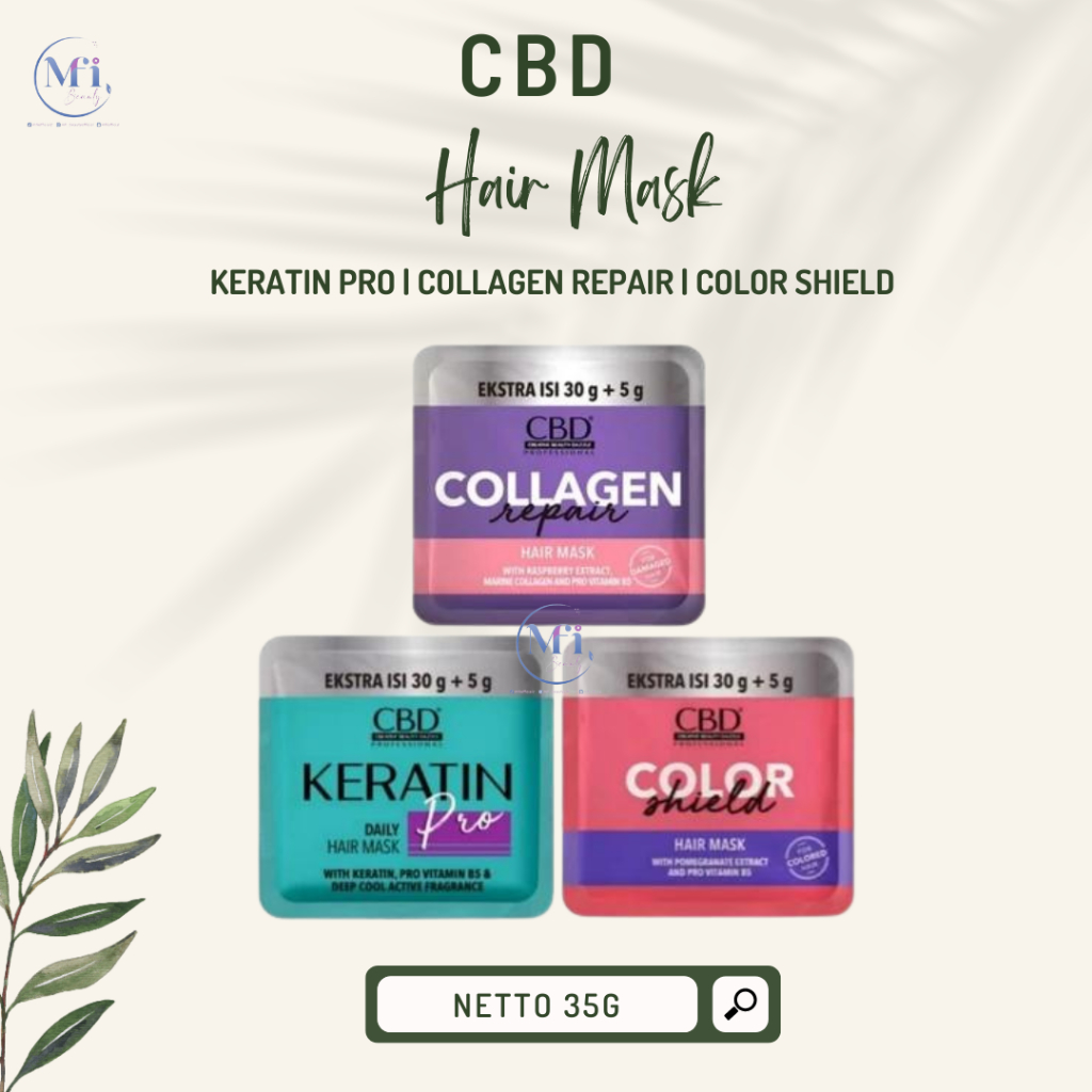 Jual MFI - CBD PROFESSIONAL HAIR MASK SACHET SERIES | ISI 30 gr + 5 gr ...
