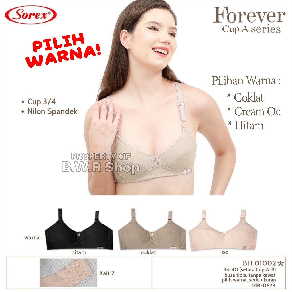 Jual Bra Sorex 01002 Sport Bra Bh Sorex Sport Busa Tipis Tanpa Kawat Kancing 2 Cup A Pilih Warna ...