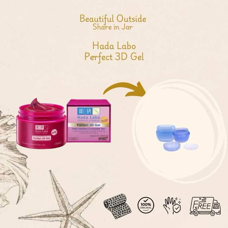 Jual Share in Jar HADALABO HADA LABO Perfect 3D Gel | Shopee Indonesia